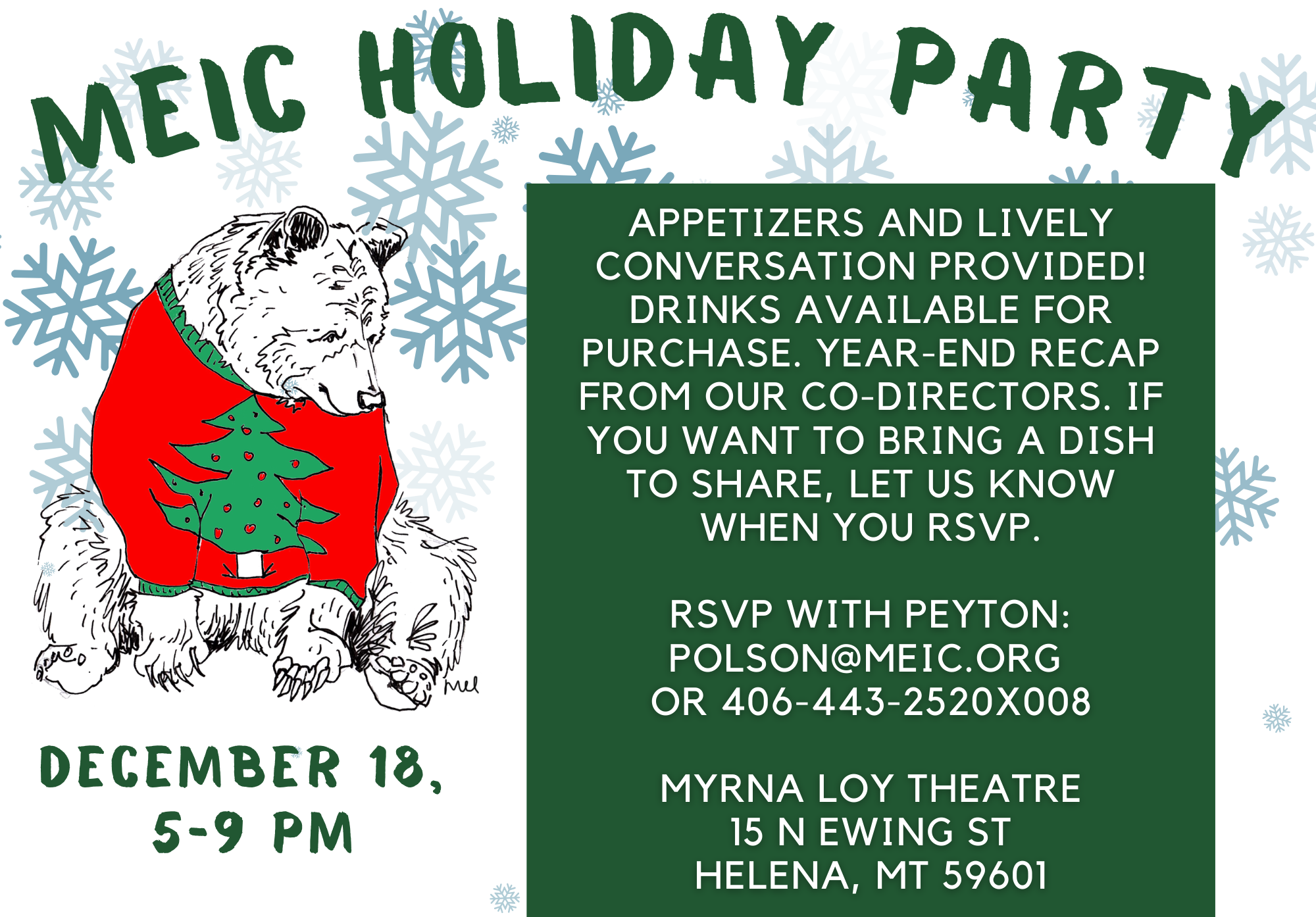 MEIC Holiday Party - Montana Environmental Information Center - MEIC