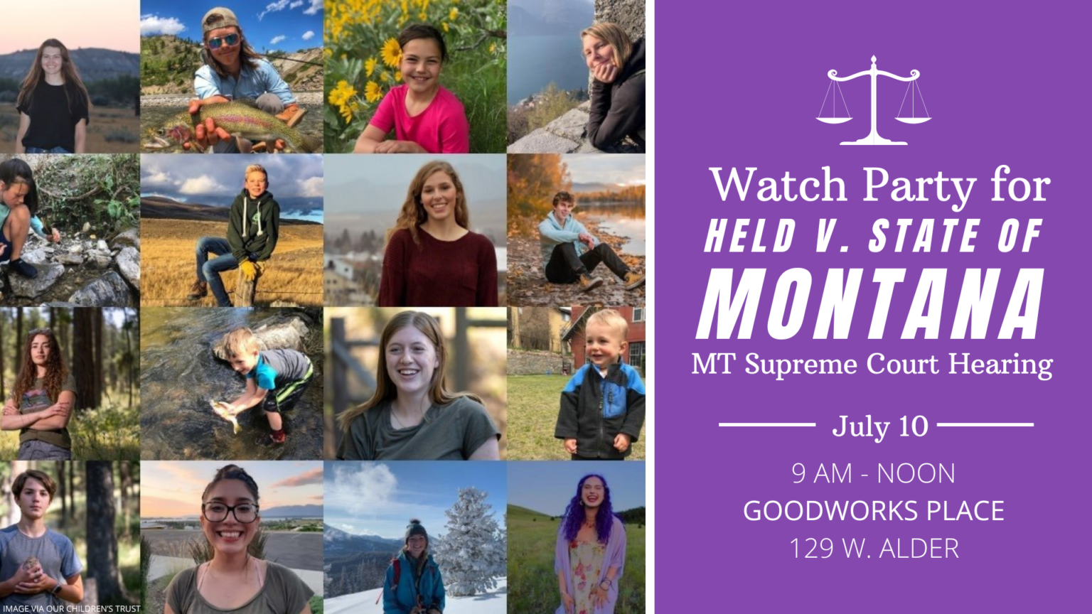 Held v State of Montana Supreme Court hearing Watch Party | Missoula ...