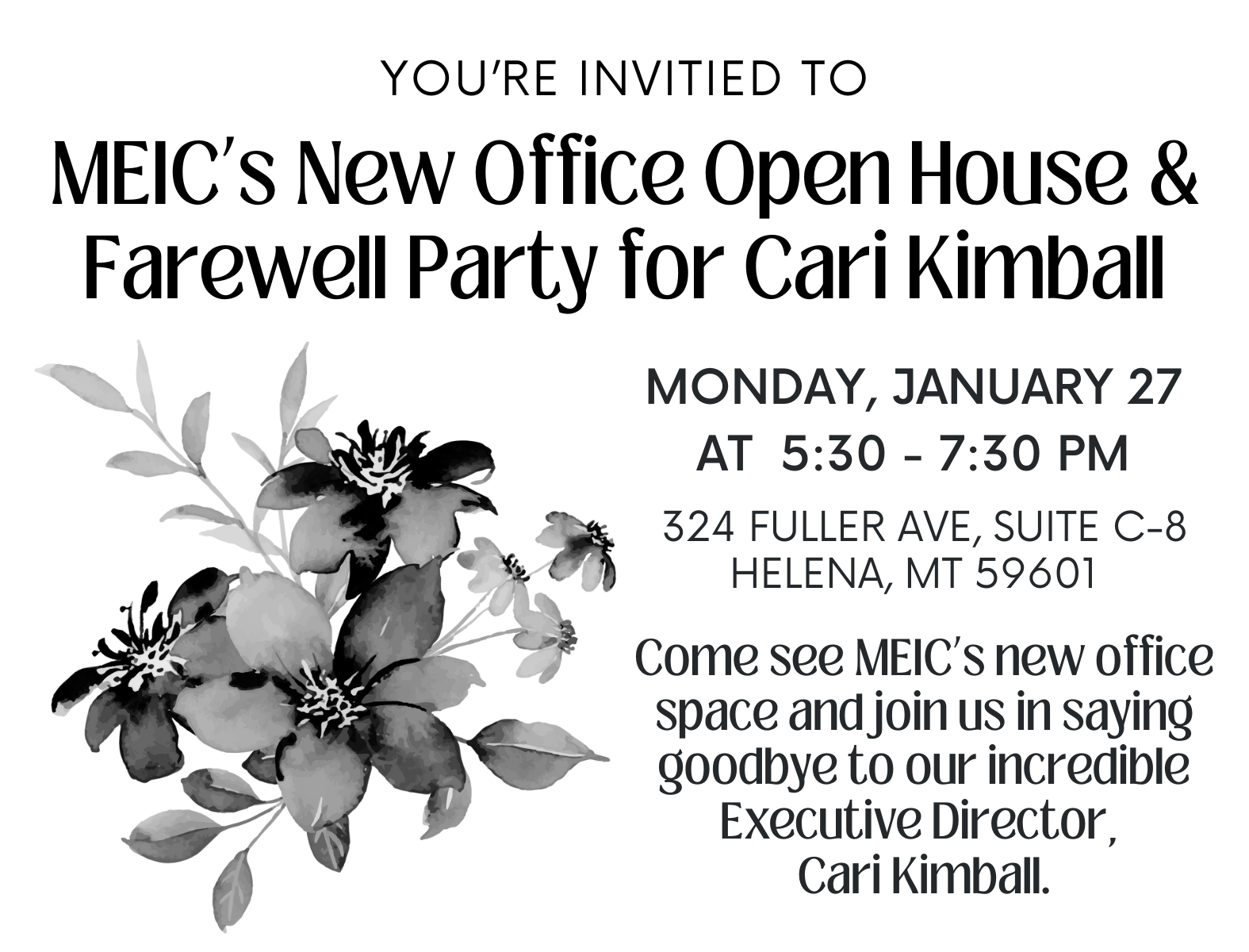 MEIC Open House and Farewell Party for Cari Kimball - Montana ...